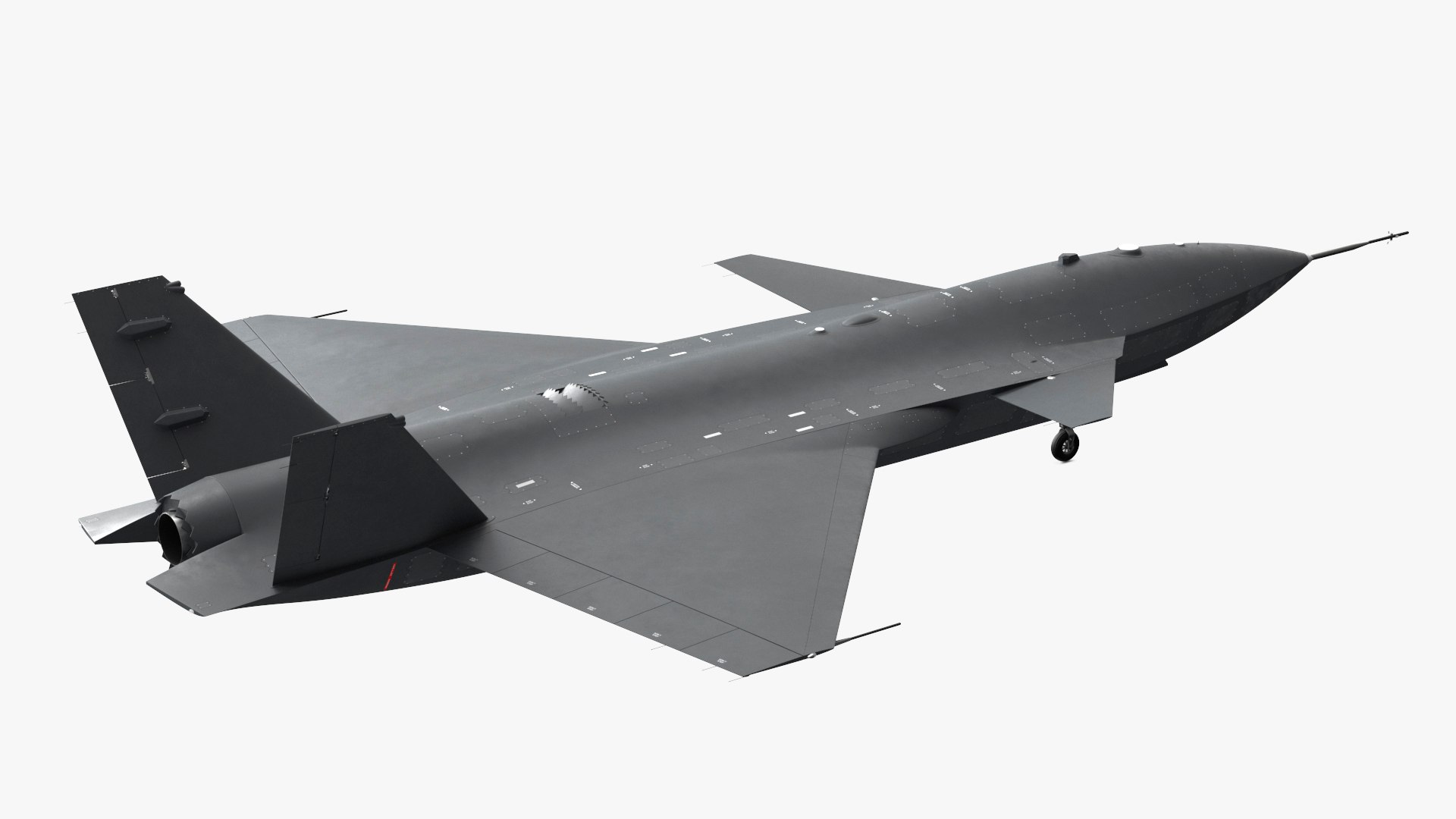 Tactical Unmanned Jet Aircraft Black Rigged 3D Model - TurboSquid 2412624