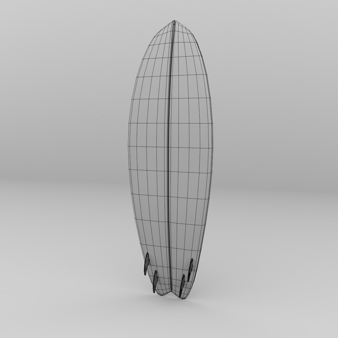 Surfboard Board Surf 3d 3ds
