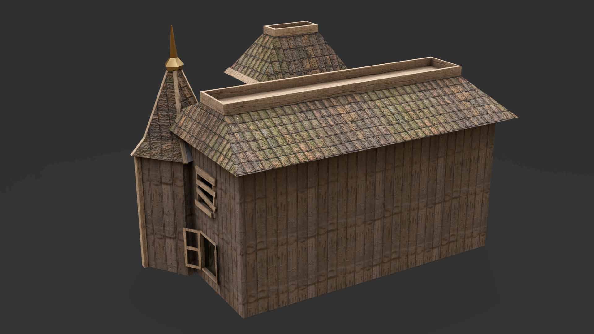 3D Game Ready Low Poly House 2 Model - TurboSquid 1737120