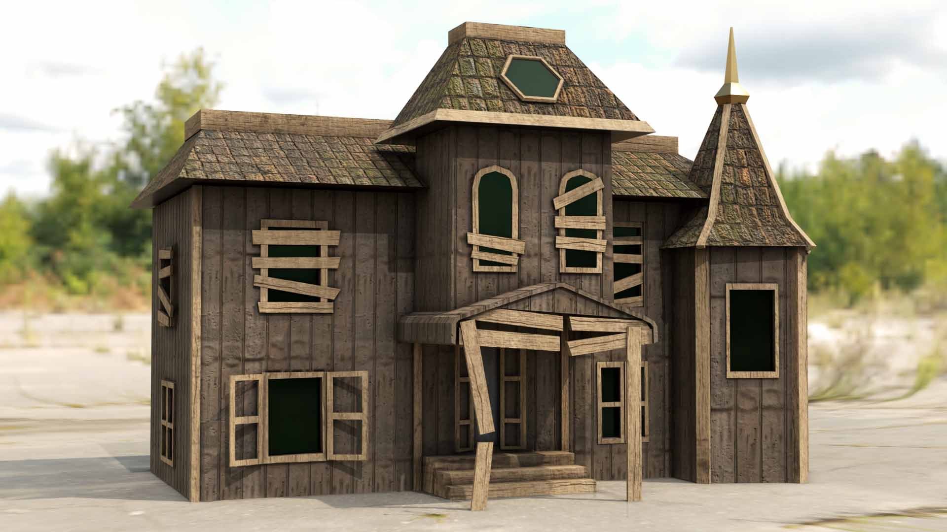 3D Game Ready Low Poly House 2 Model - TurboSquid 1737120