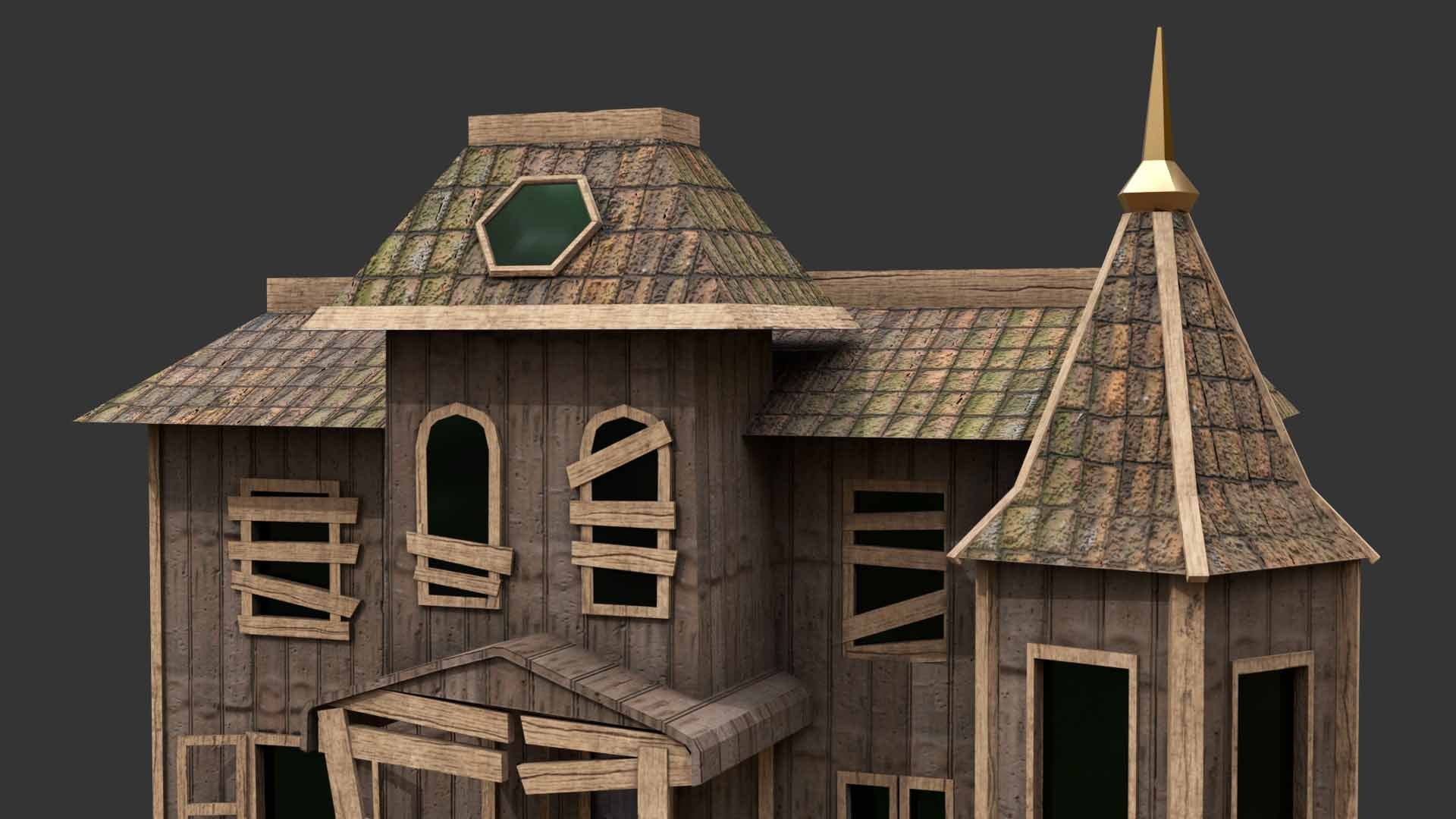 3D Game Ready Low Poly House 2 Model - TurboSquid 1737120