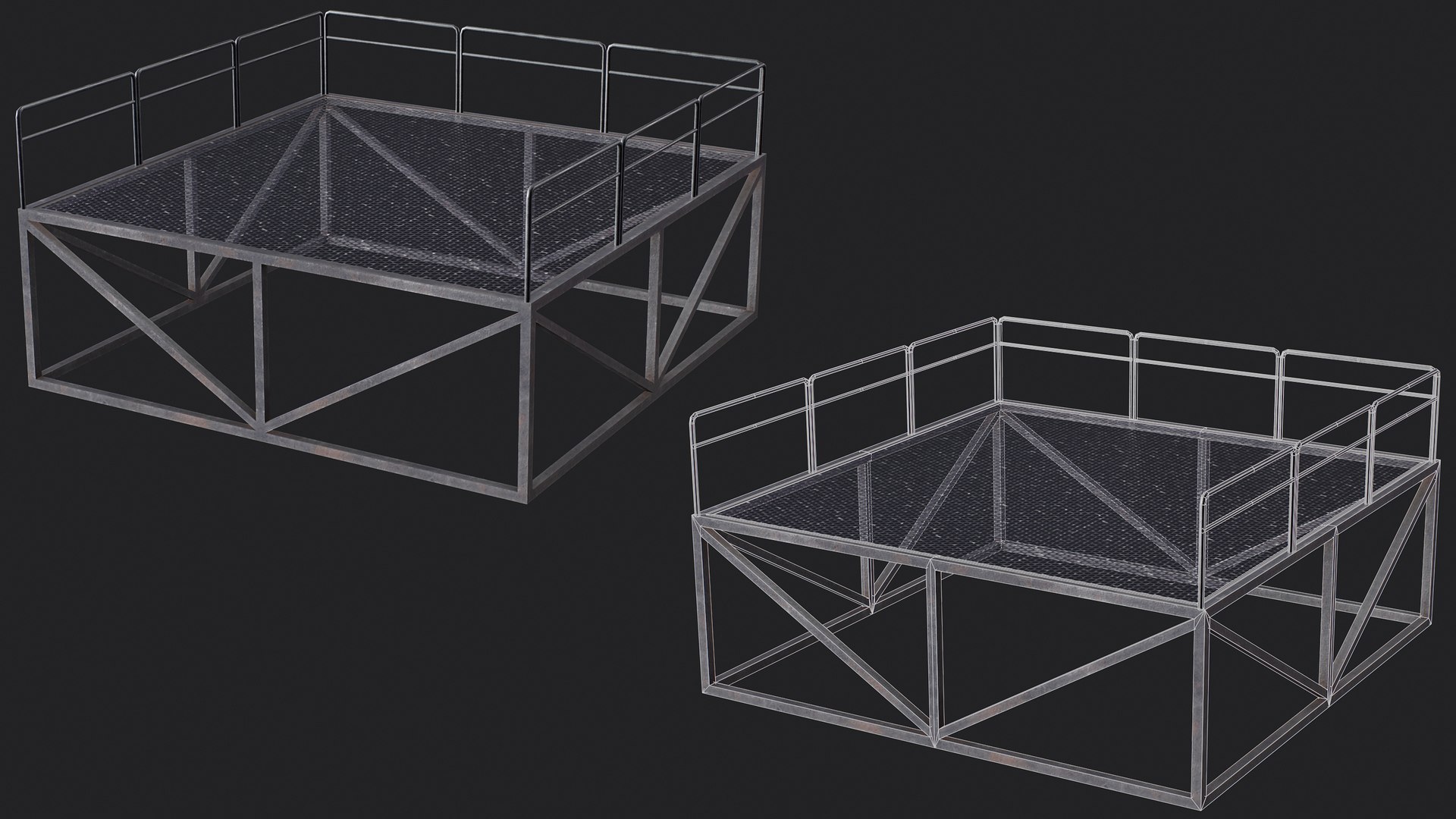 3D Set Of 13 Modular Military Platforms - TurboSquid 1990321