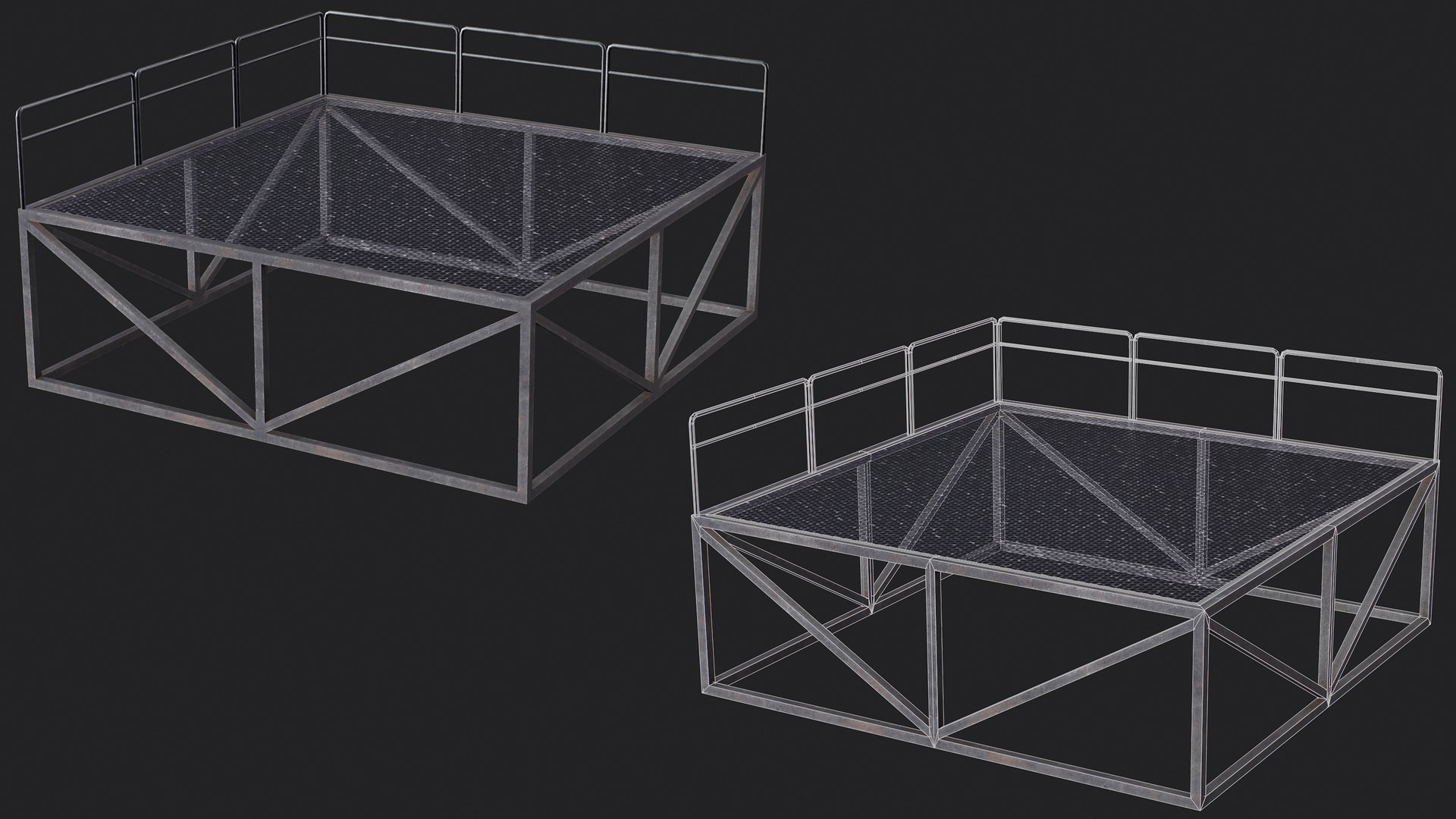 3D Set Of 13 Modular Military Platforms - TurboSquid 1990321