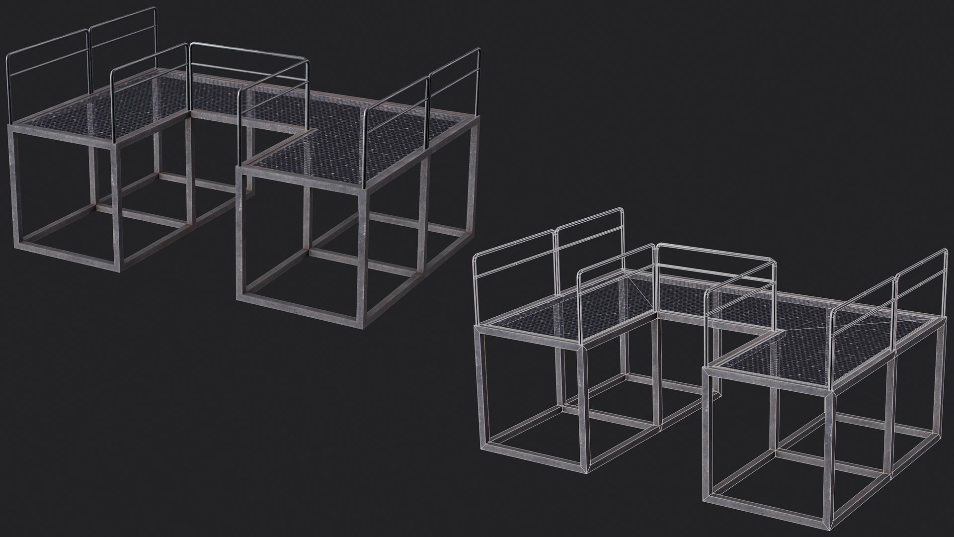 3D Set Of 13 Modular Military Platforms - TurboSquid 1990321