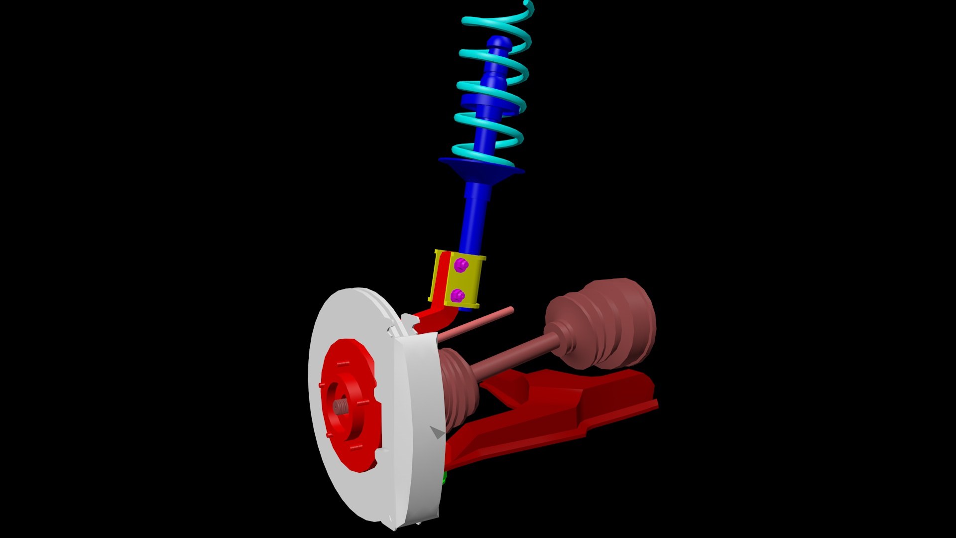 Front Car Suspension 3D Model - TurboSquid 2087257