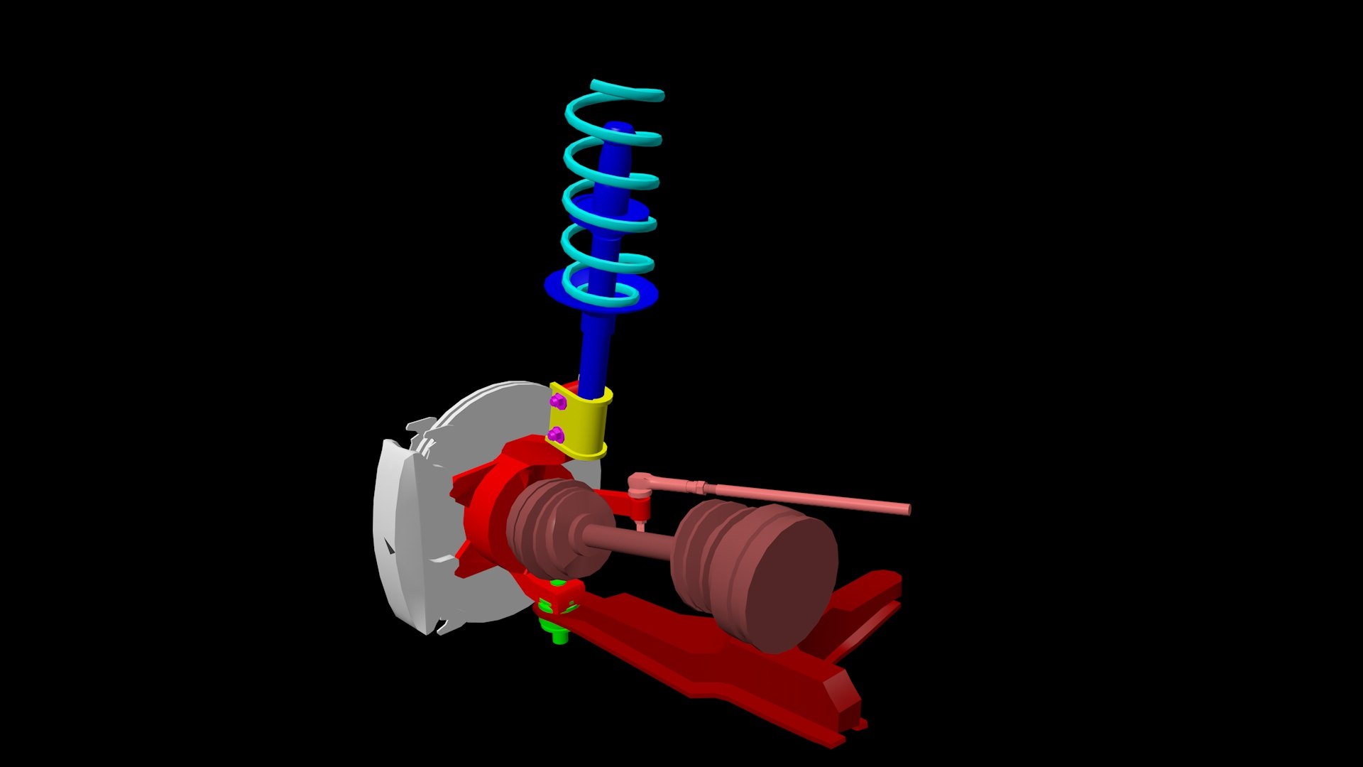 Front Car Suspension 3D Model - TurboSquid 2087257