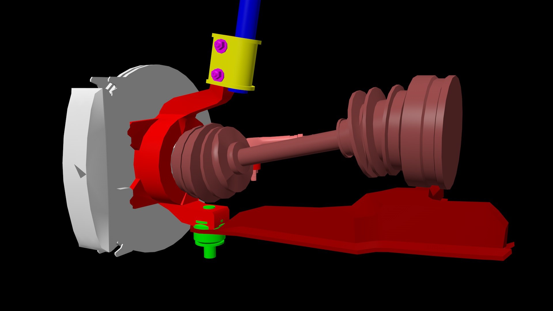 Front Car Suspension 3D Model - TurboSquid 2087257