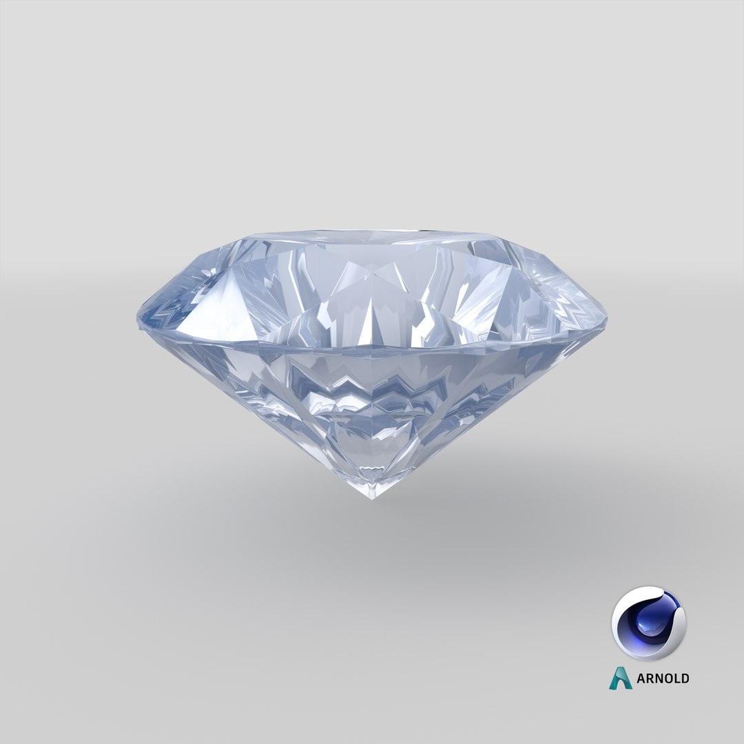 Round Brilliant Cut Blue Topaz 3D Model - TurboSquid 1848321