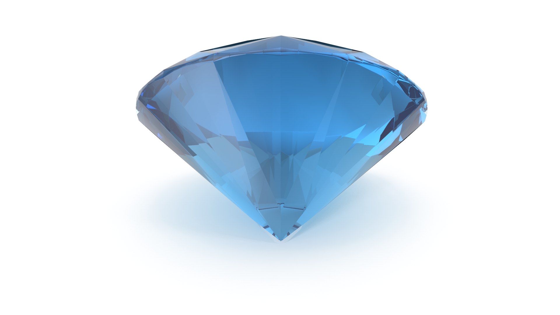 Round Brilliant Cut Blue Topaz 3D model - TurboSquid 1848321