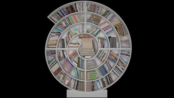 modelo 3d Bookshelf snail with books - TurboSquid 2053198