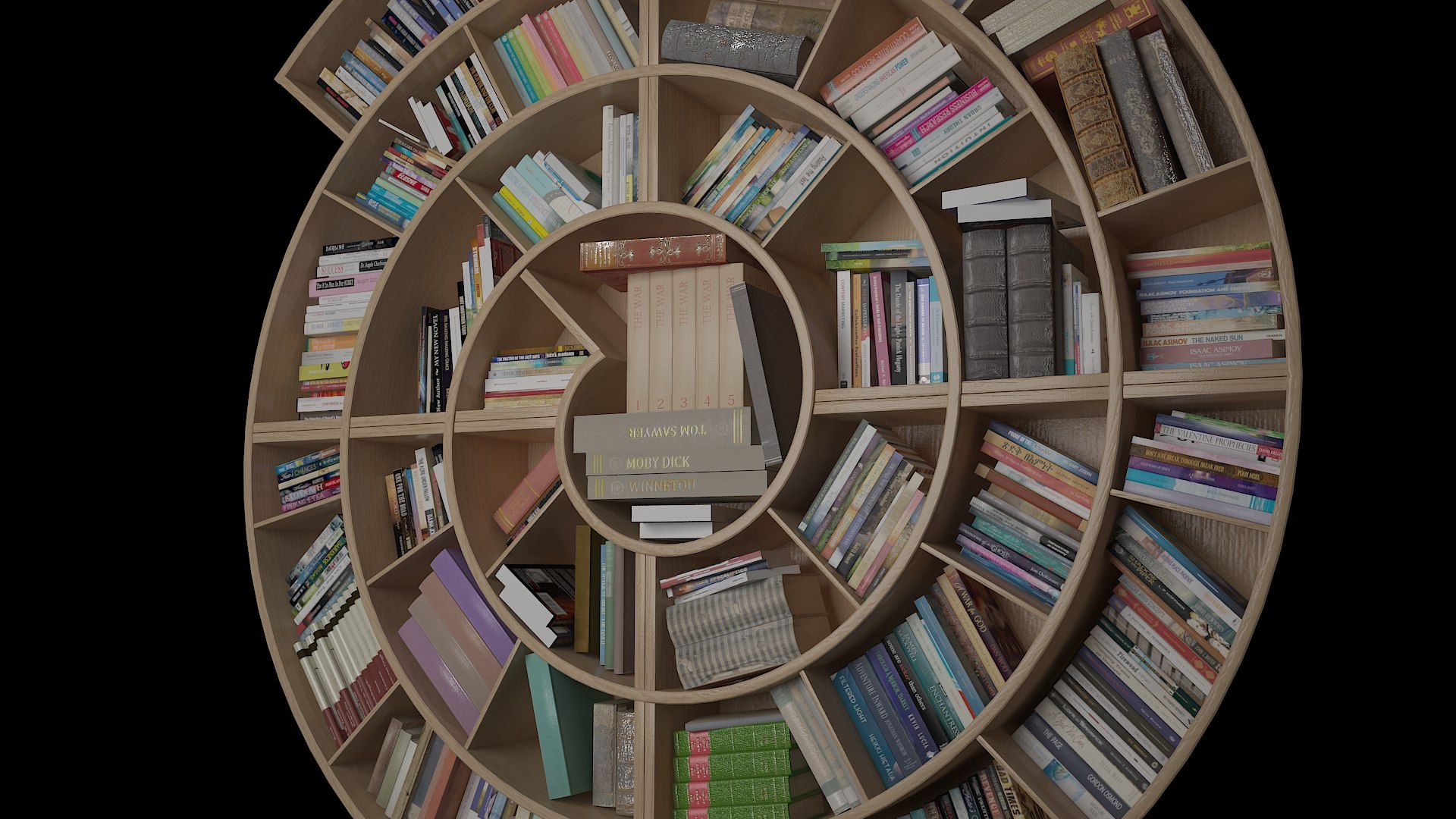 Bookshelf snail with books 3D - TurboSquid 2053198