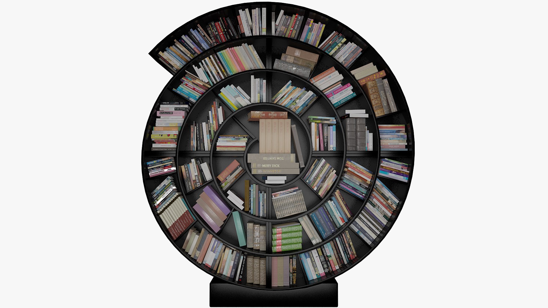 Bookshelf snail with books 3D - TurboSquid 2053198