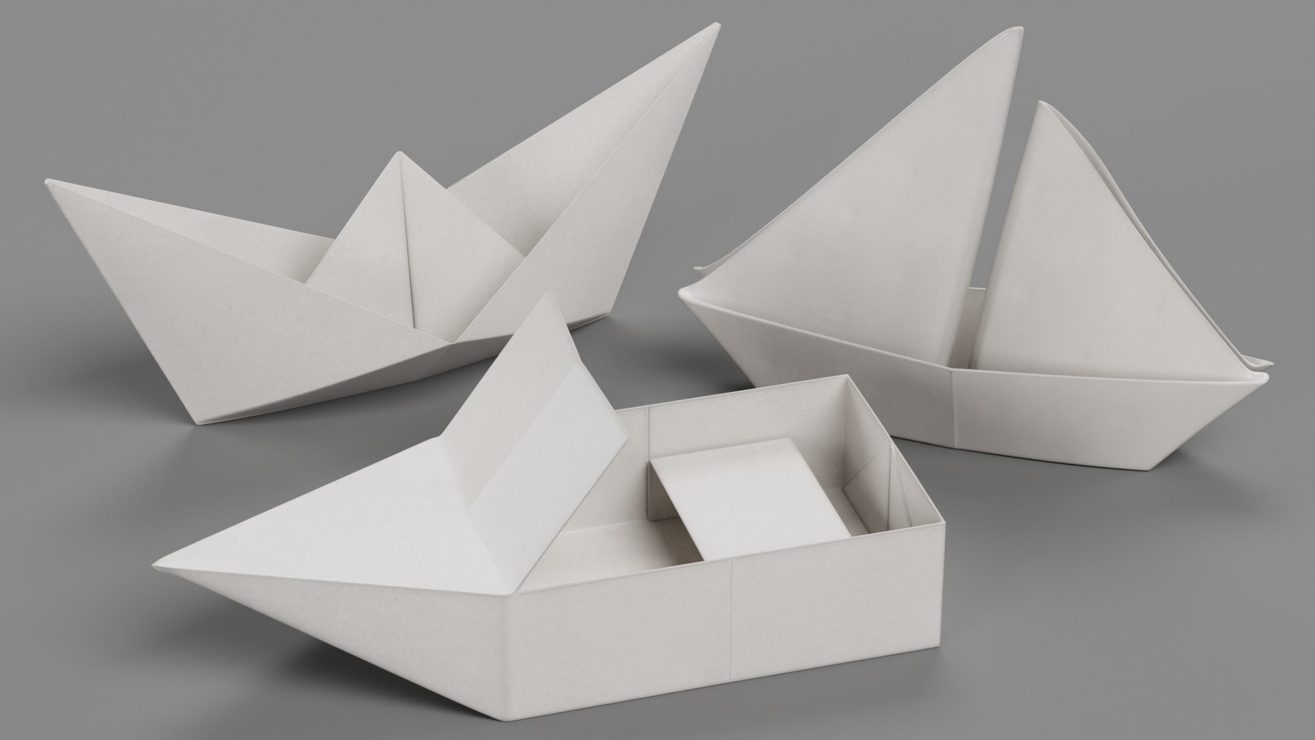 3D Model Paper Boats - TurboSquid 2182230