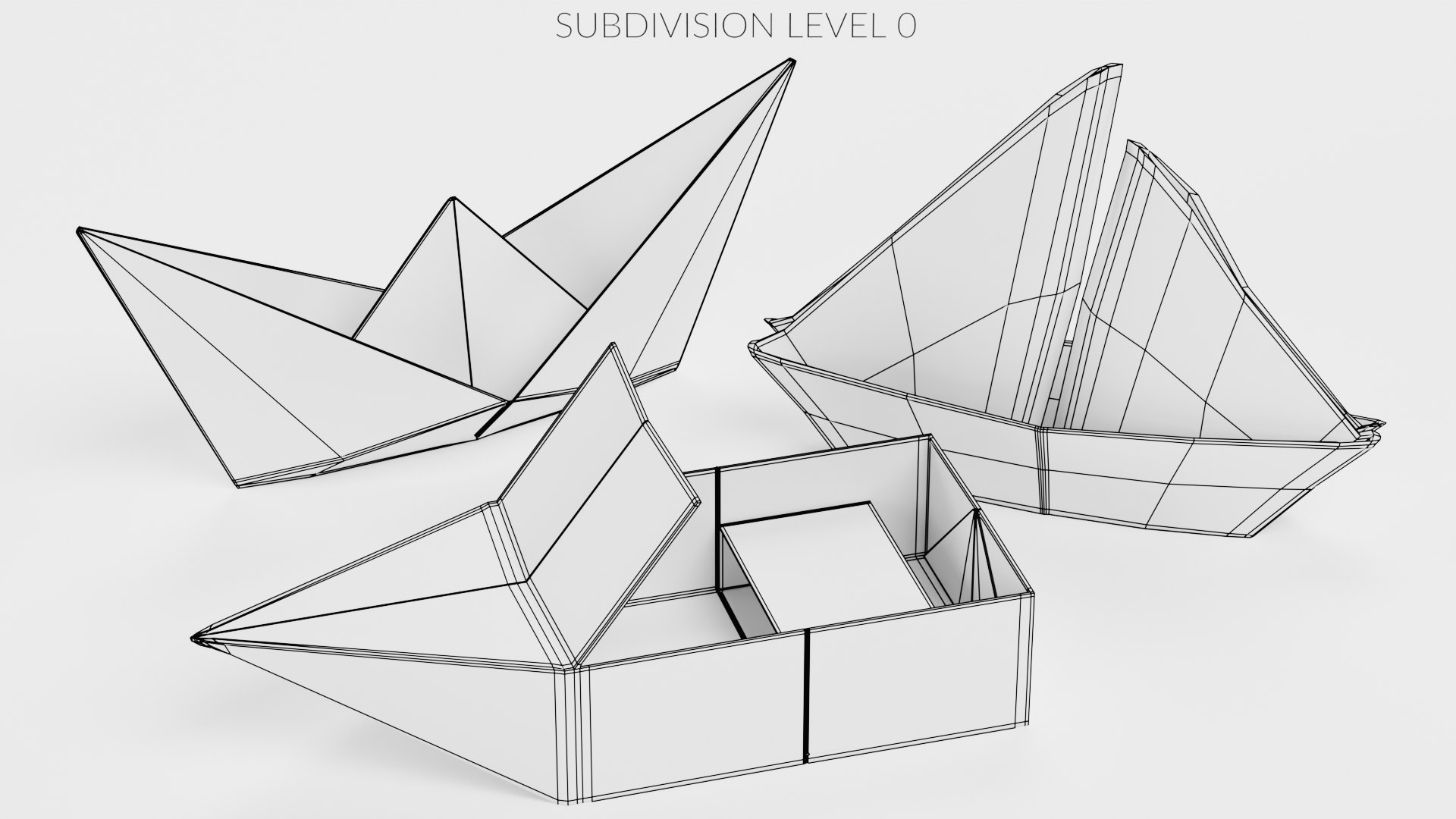 3D Model Paper Boats - TurboSquid 2182230