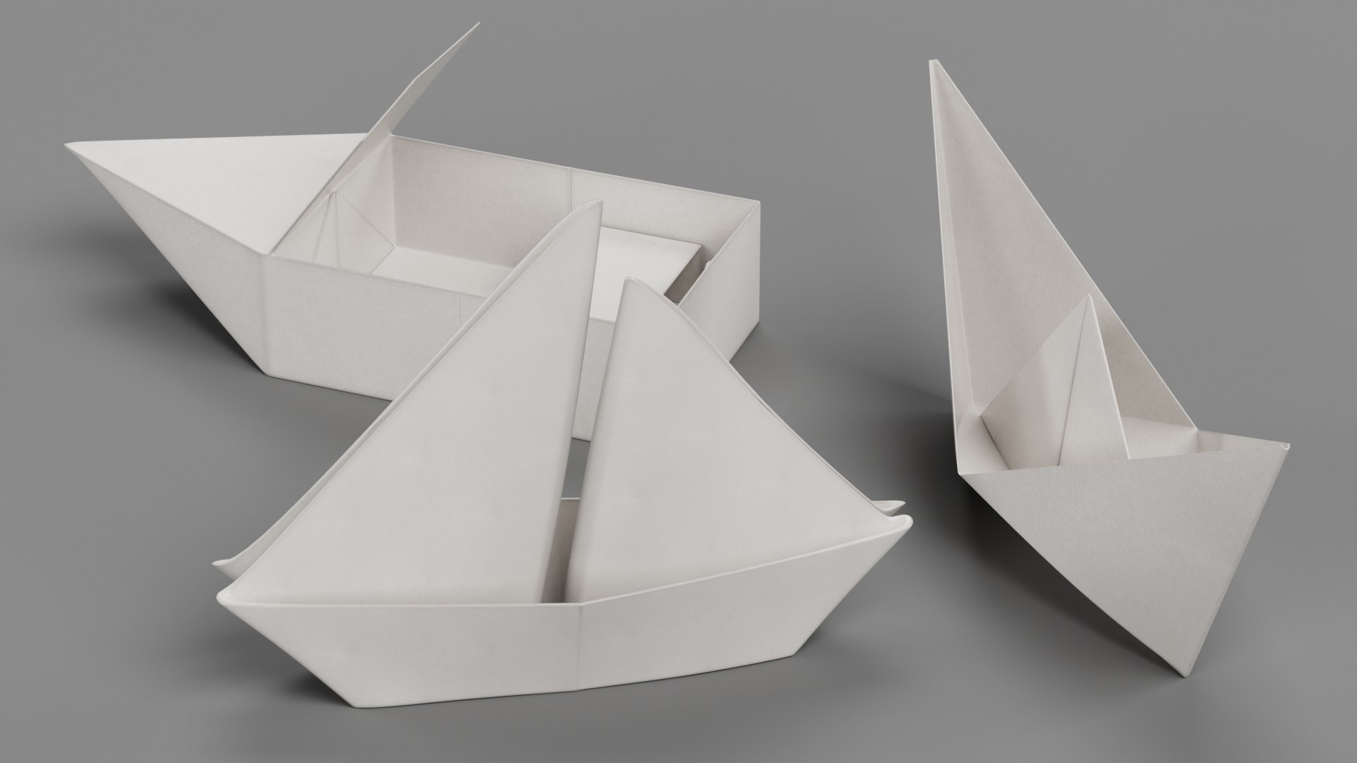 3D Model Paper Boats - TurboSquid 2182230