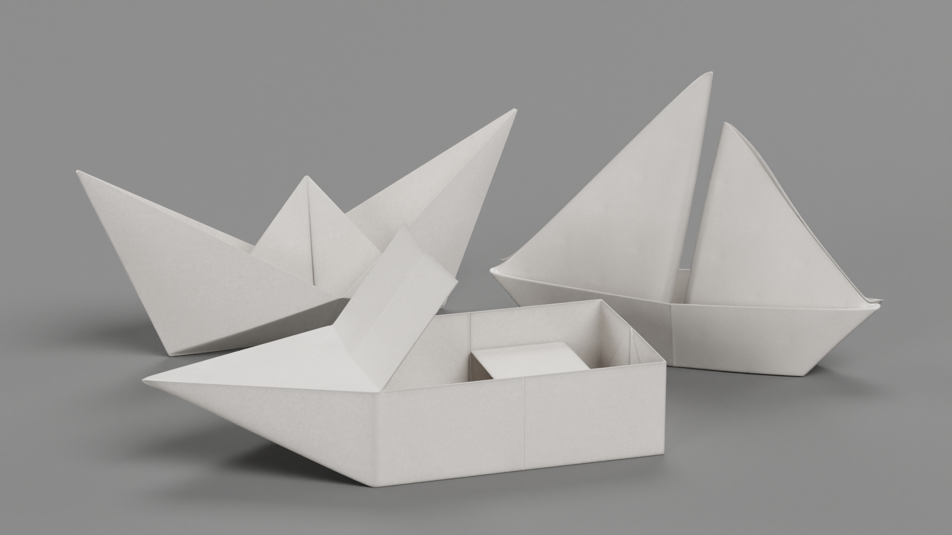 3D Model Paper Boats - TurboSquid 2182230