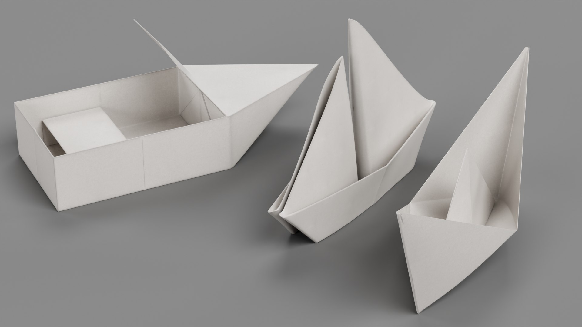 3D Model Paper Boats - TurboSquid 2182230