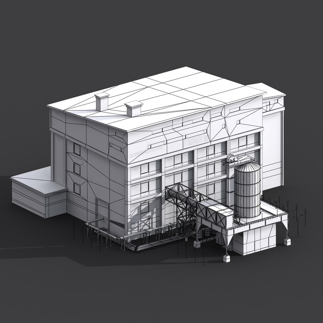 Factory Refinery 3d Model