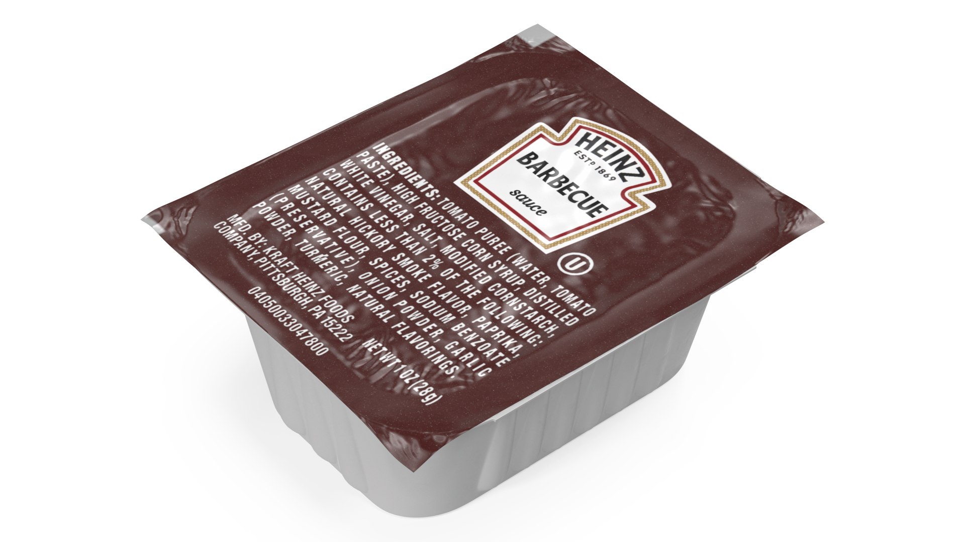 Heinz Barbecue Sauce Single Serve Pot 3D model - TurboSquid 2105083