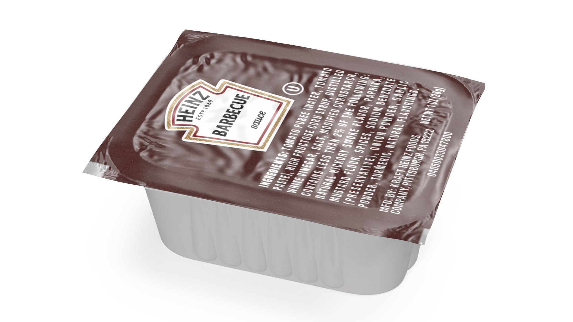 Heinz Barbecue Sauce Single Serve Pot 3D model - TurboSquid 2105083