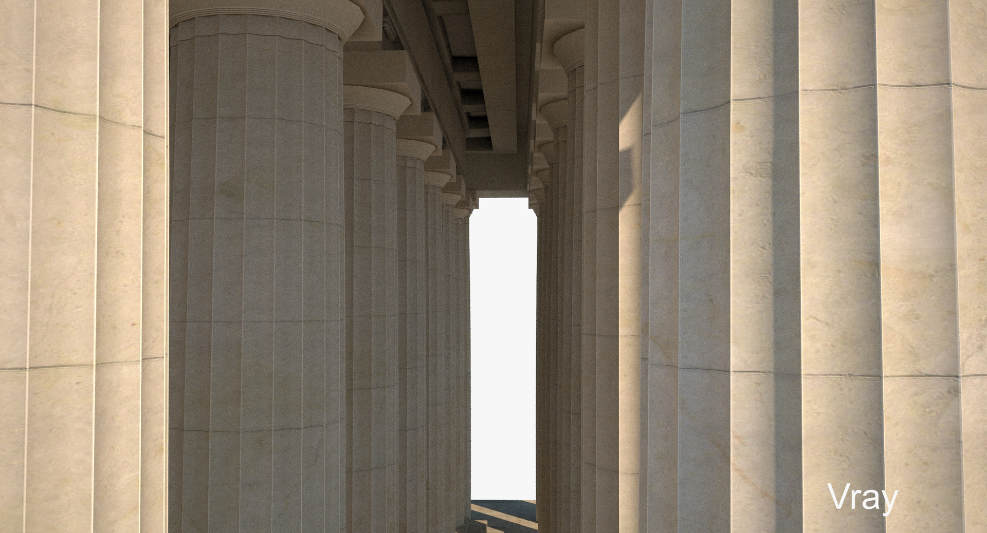 3d parthenon temple landmark model