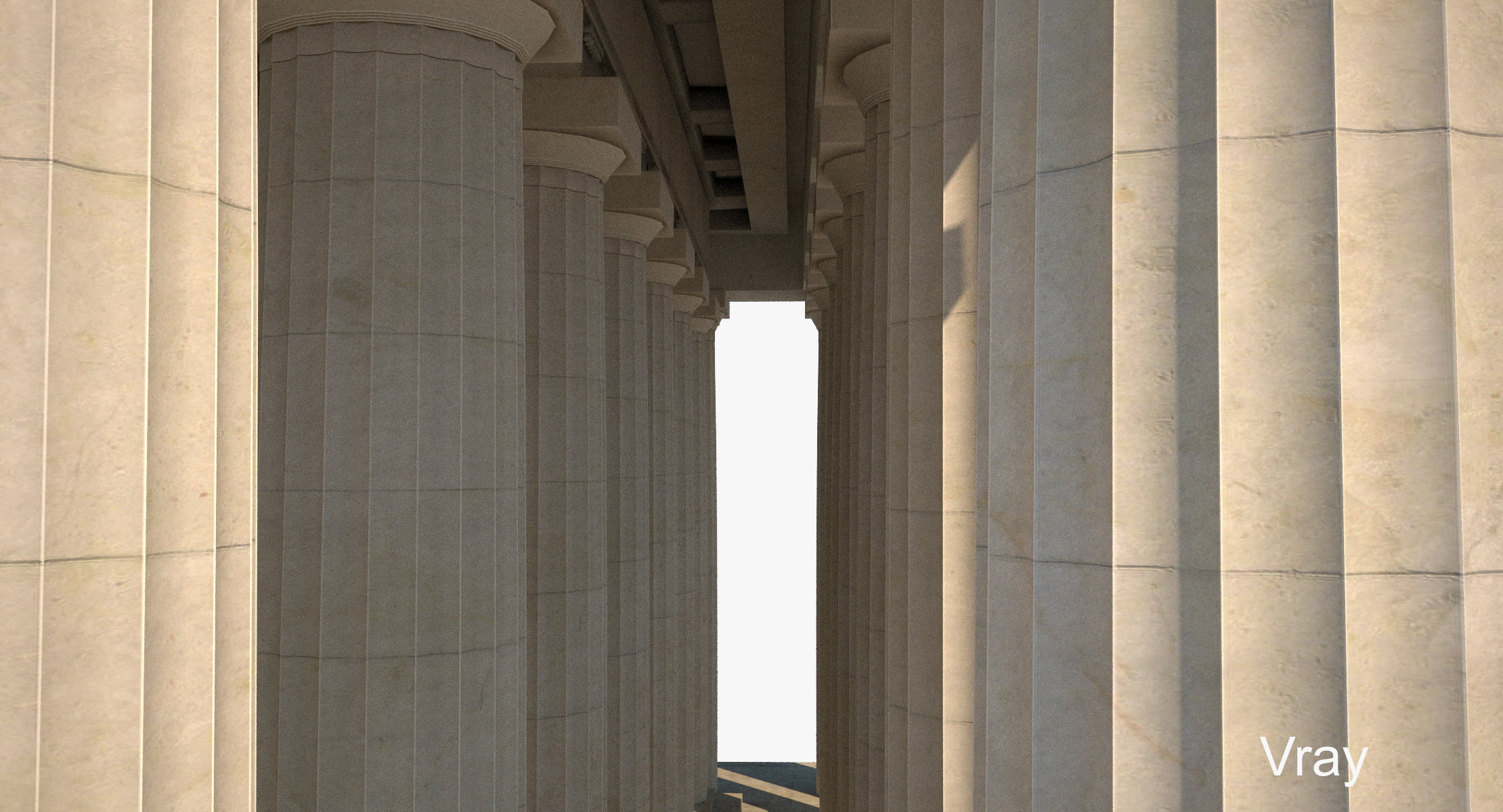 3d parthenon temple landmark model