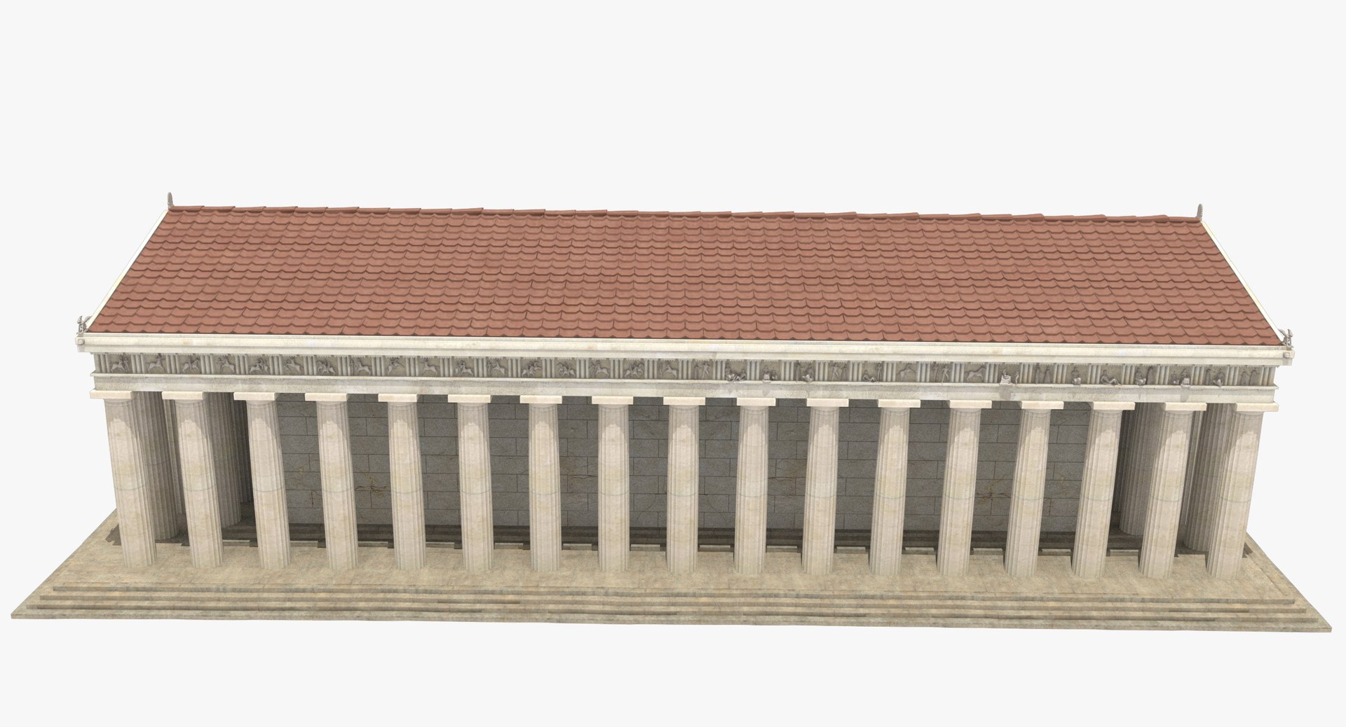 3d Parthenon Temple Landmark Model