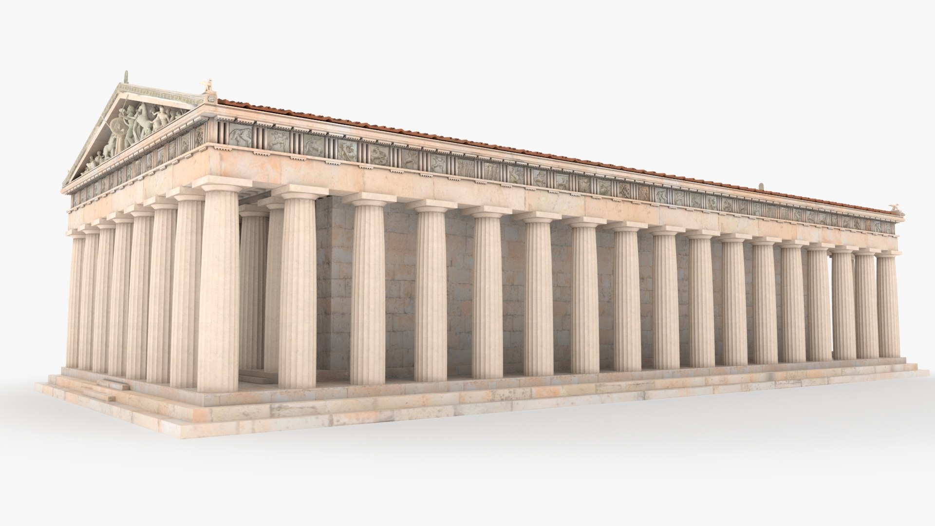 3d Parthenon Temple Landmark Model