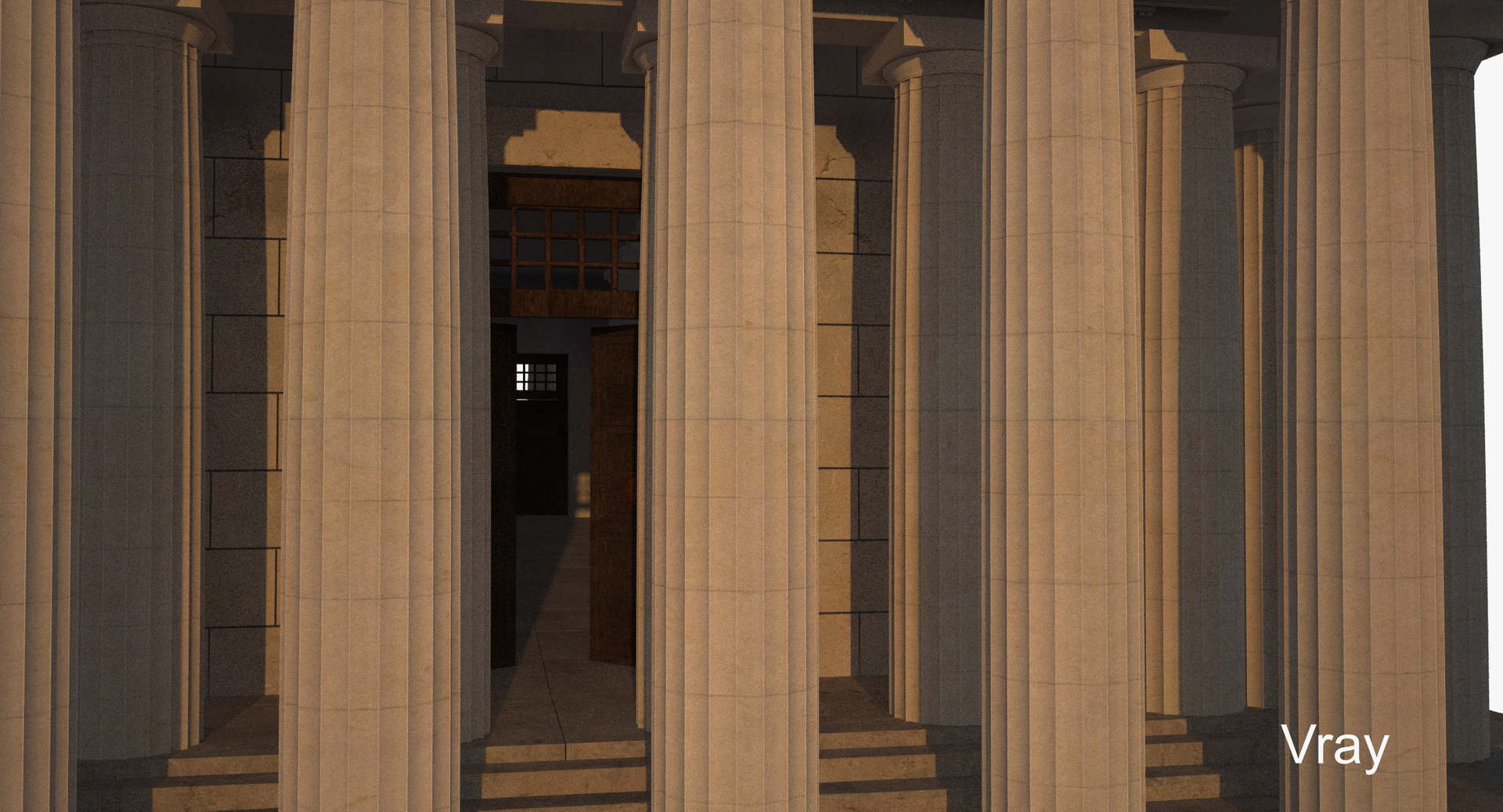 3d parthenon temple landmark model