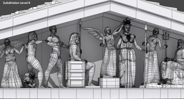3d parthenon temple landmark model