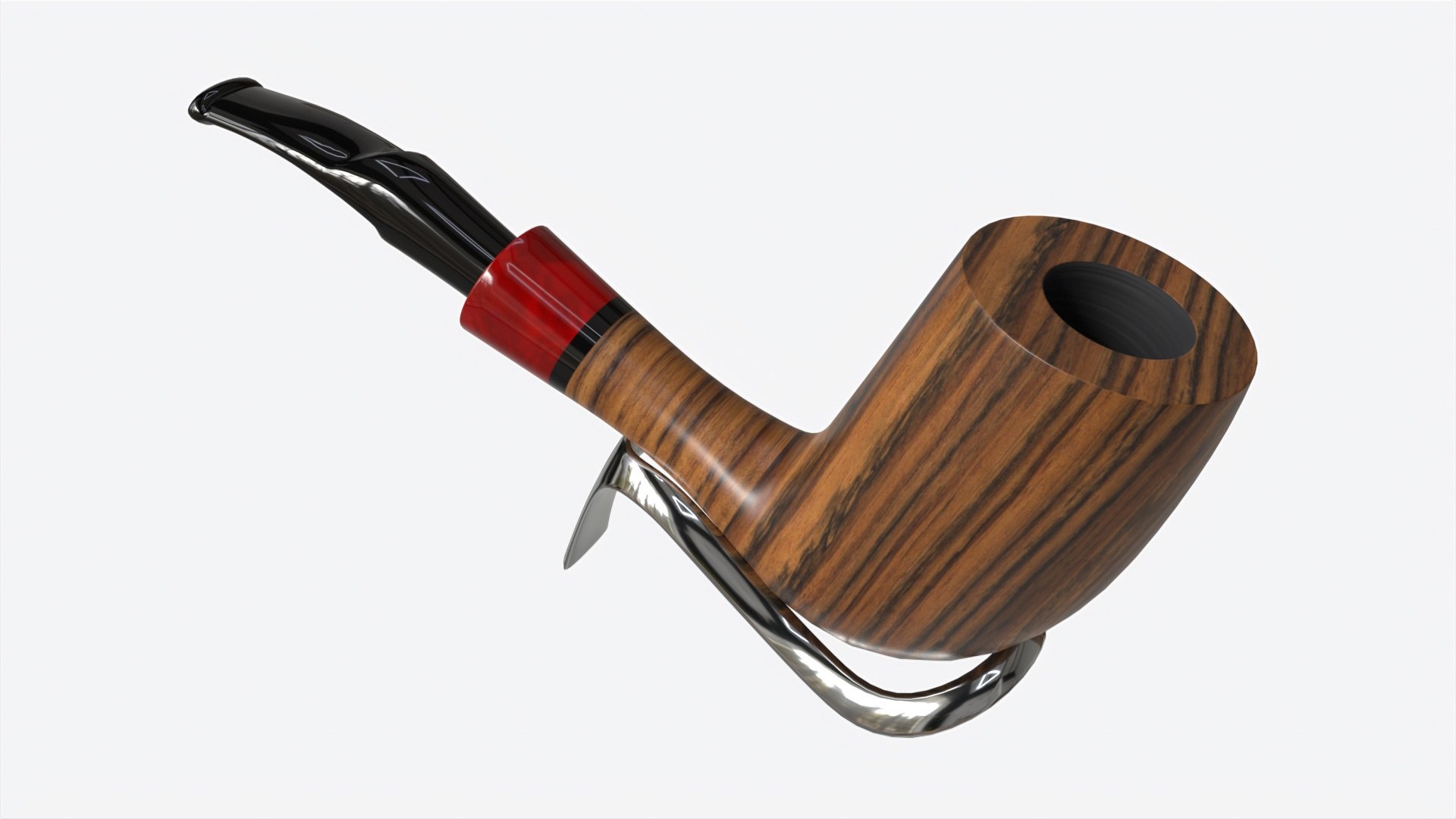 Smoking Pipe Half-bent Briar Wood 01 3D - TurboSquid 2073710