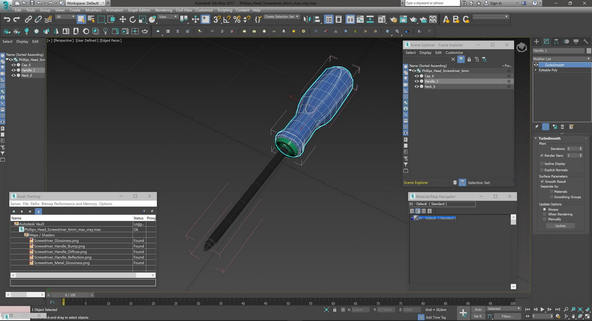 3D Phillips Head Screwdriver 6mm Model - TurboSquid 2030668