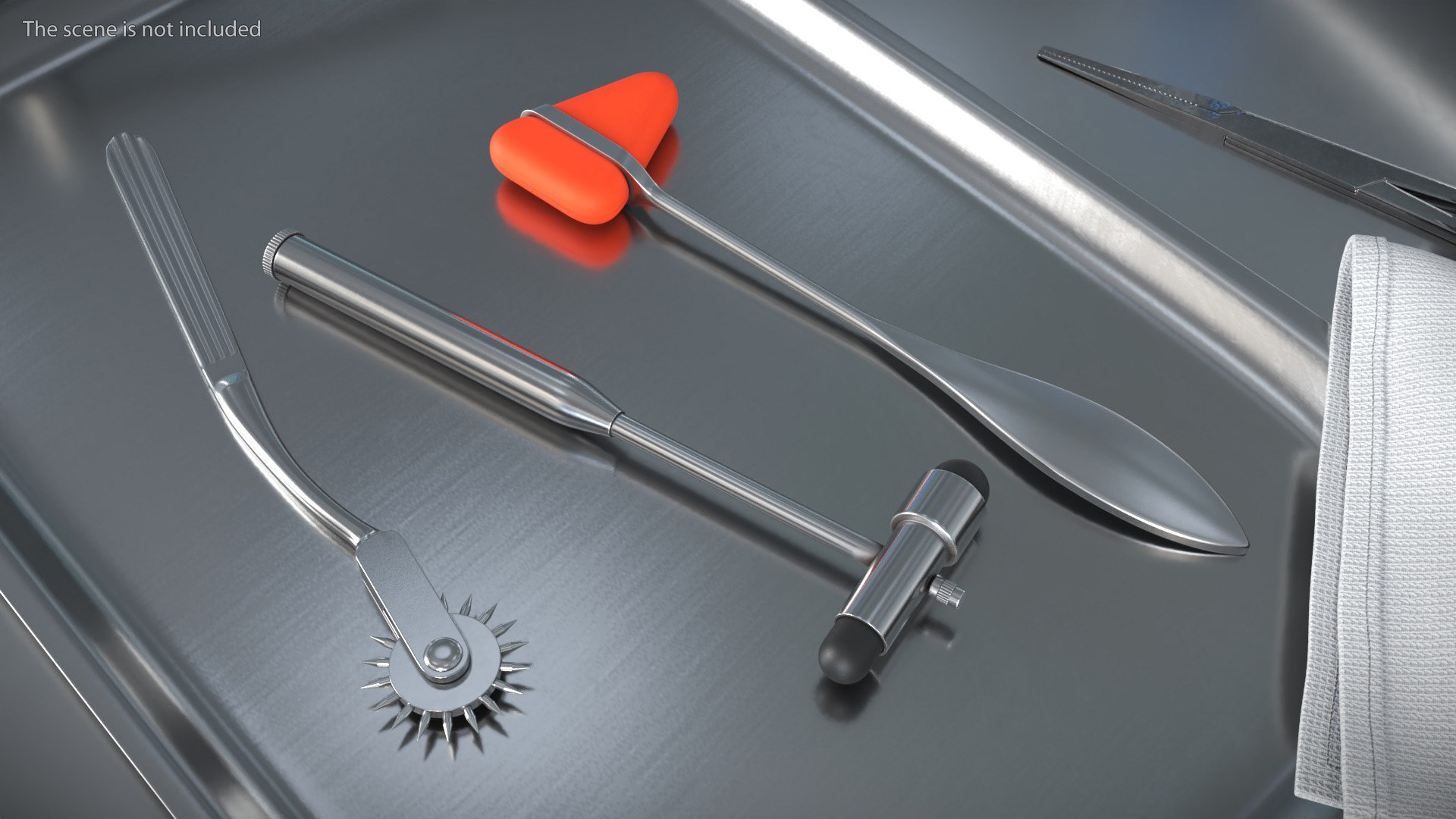 Neurological Tools On Metal Tray 3D - TurboSquid 2418866