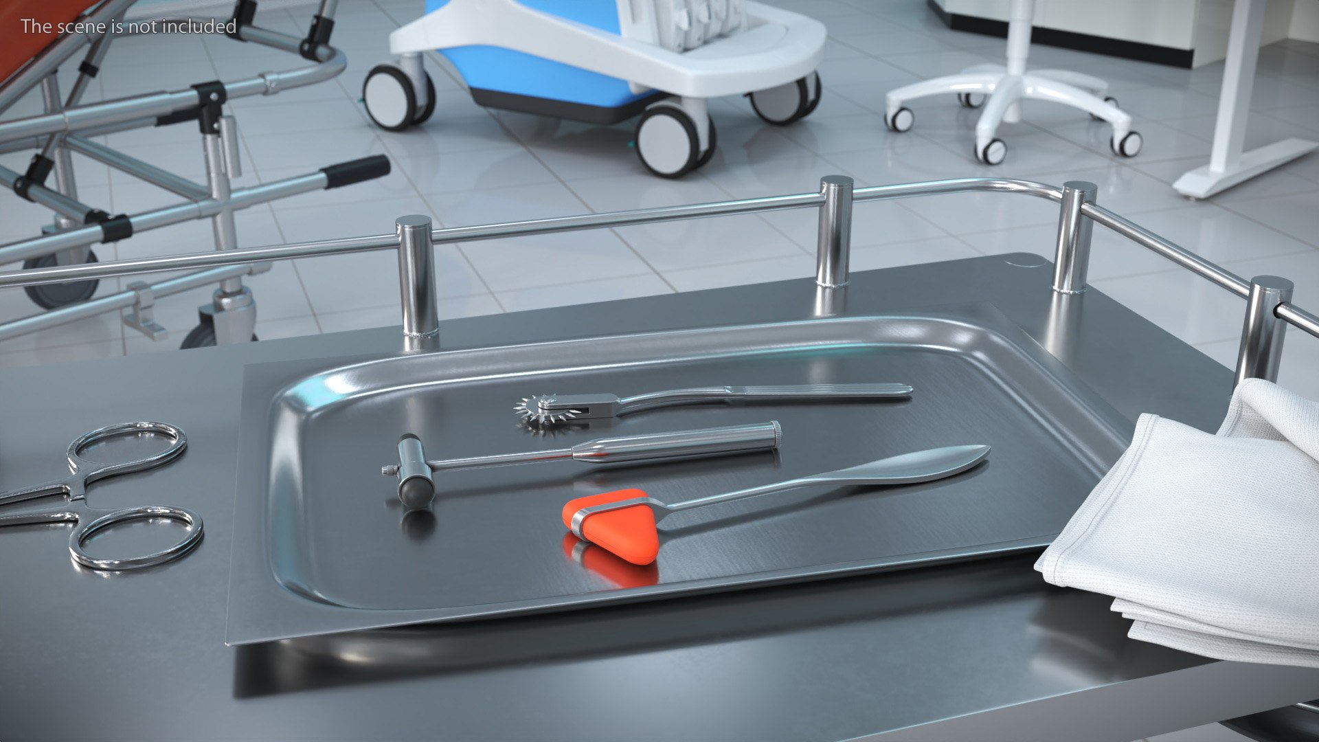 Neurological Tools On Metal Tray 3D - TurboSquid 2418866
