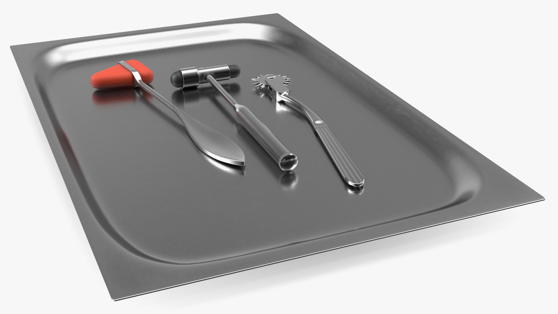 Neurological Tools On Metal Tray 3D - TurboSquid 2418866