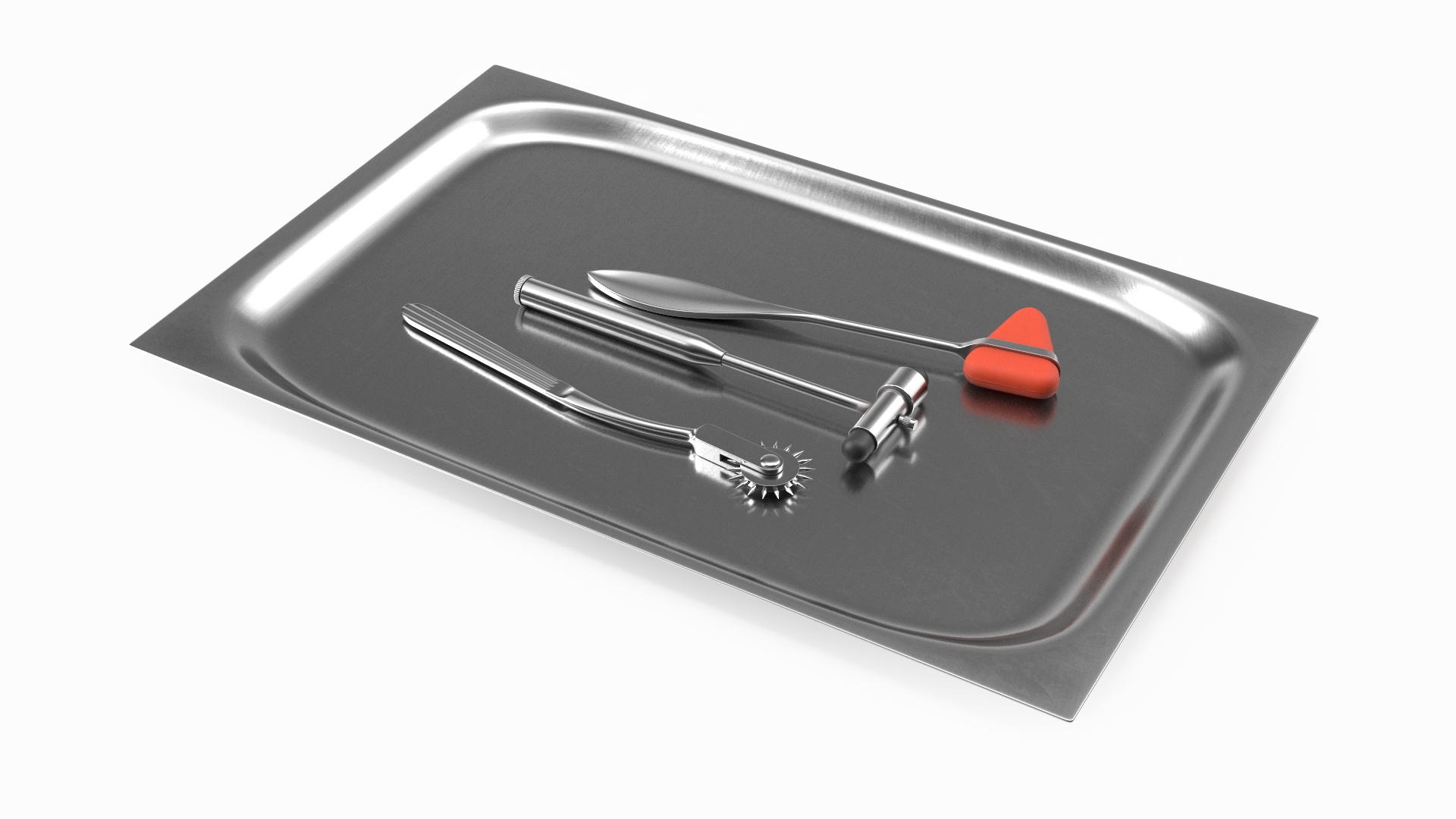 Neurological Tools On Metal Tray 3D - TurboSquid 2418866