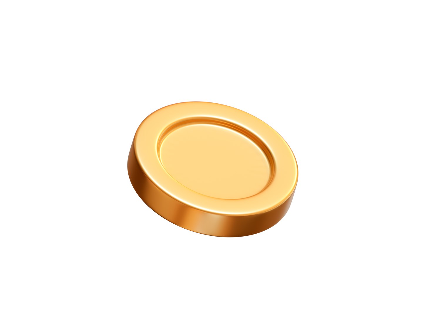 3D 3d Golden Shiny Coin Model - TurboSquid 2395306