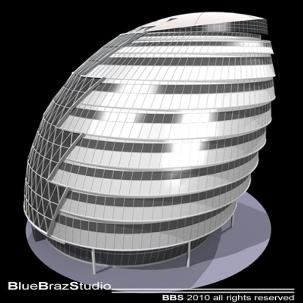 3d city hall london model