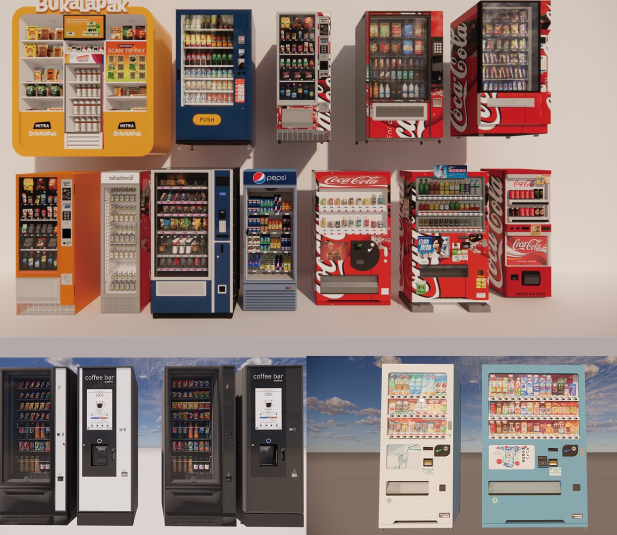 3D Vending Machines Collection-A5 - TurboSquid 2096599
