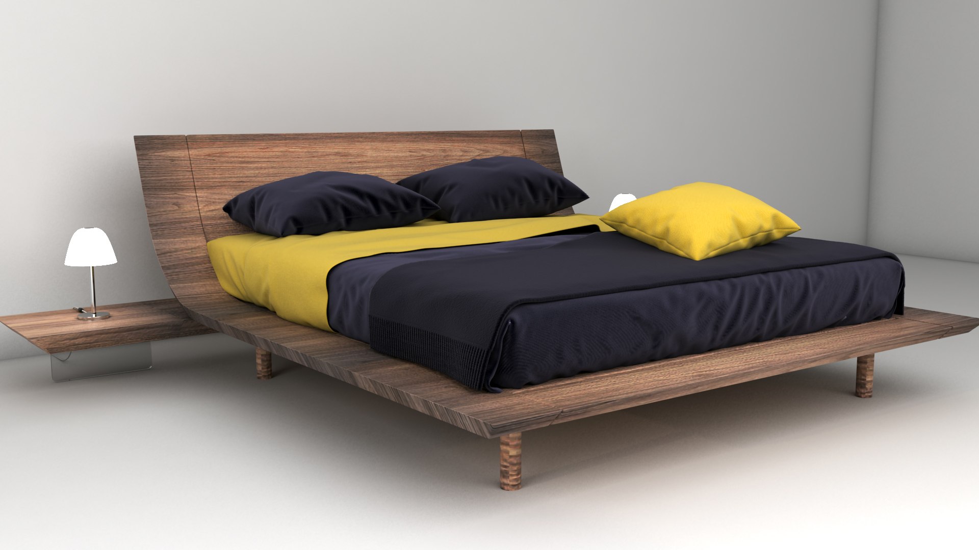 Presotto Aqua 2 Bed 3D - TurboSquid 1329913