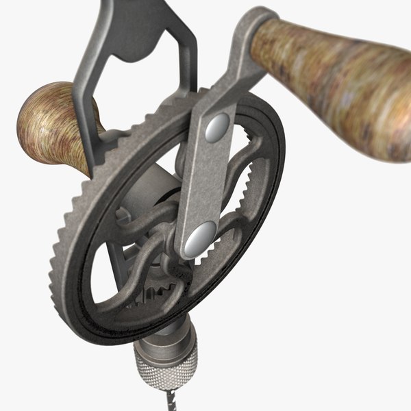 3d photoreal hand drill tools