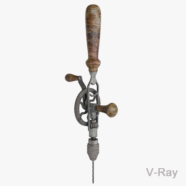 3d photoreal hand drill tools