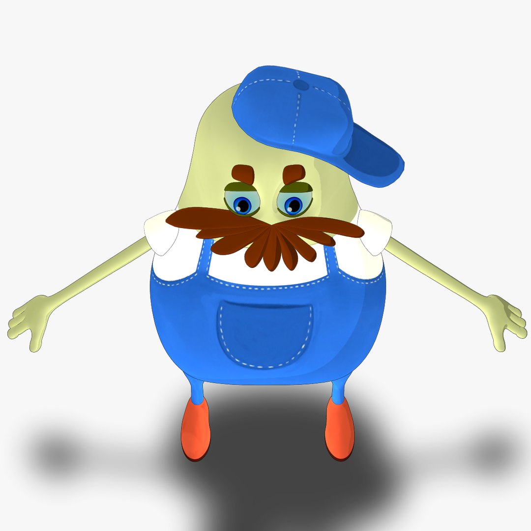 Low-poly Non Rigged Bean 3d Model