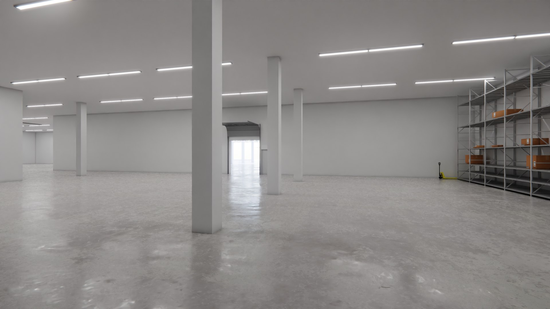 3D Industrial Warehouse Interior 2b Model - TurboSquid 1718290