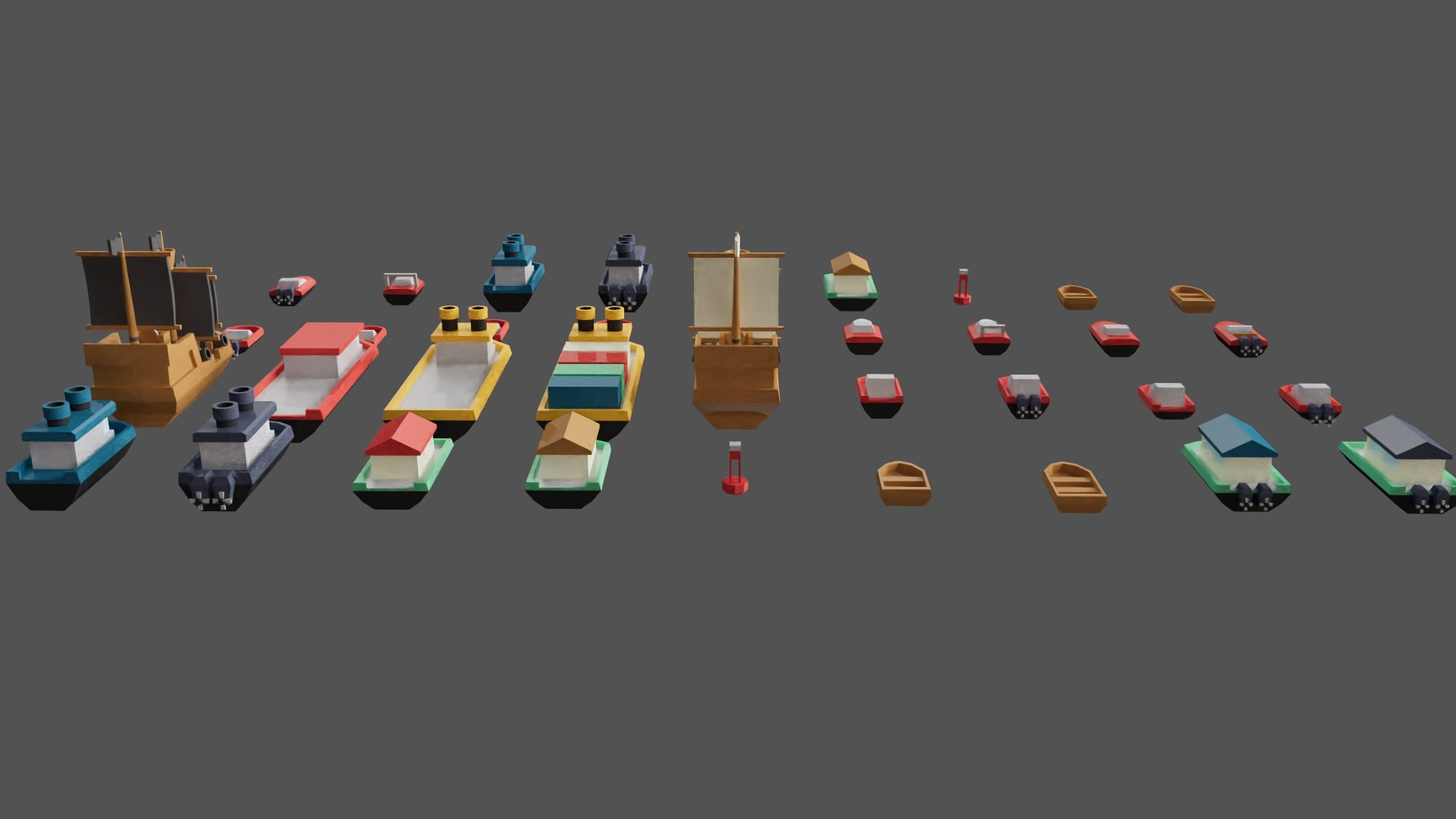 3D Cartoon Low-poly Ship Model - TurboSquid 2081613