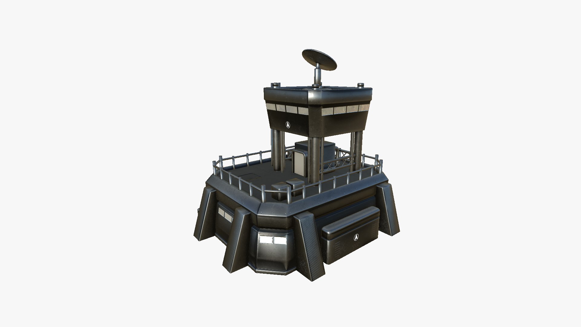 SciFi Facility B09 Dark Metal - Sci Fi Exterior Design Model ...