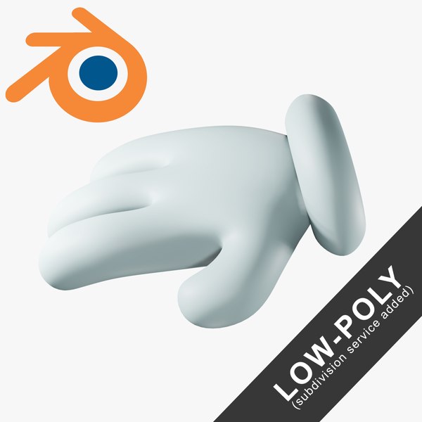 Cartoon Hand Glove - Blender - Low Poly 3D model - TurboSquid 1931192