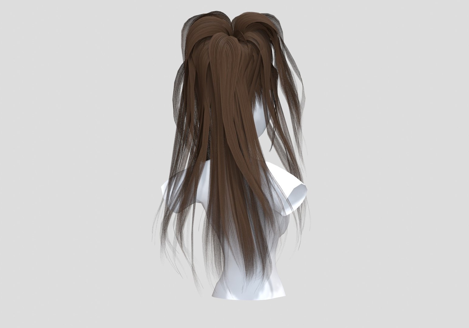 High Pigtail Hairstyle 3D Model - TurboSquid 1938108