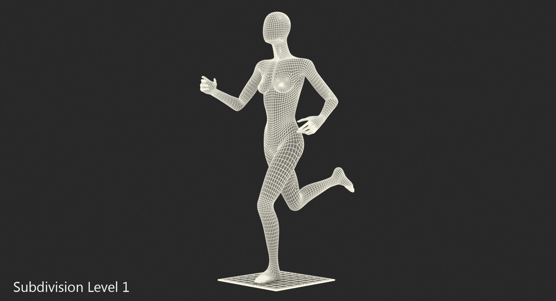 3D female mannequin running pose - TurboSquid 1416207