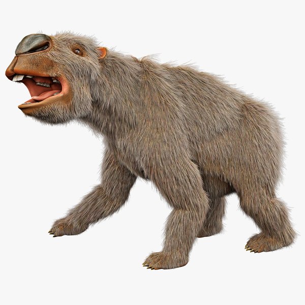 modelo 3d Diprotodon Fur Pose 2 - TurboSquid 868870
